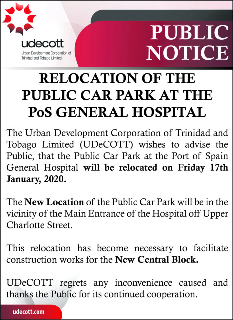 Relocation of the Public Car Park at the PoS General Hospital | UDeCOTT ...