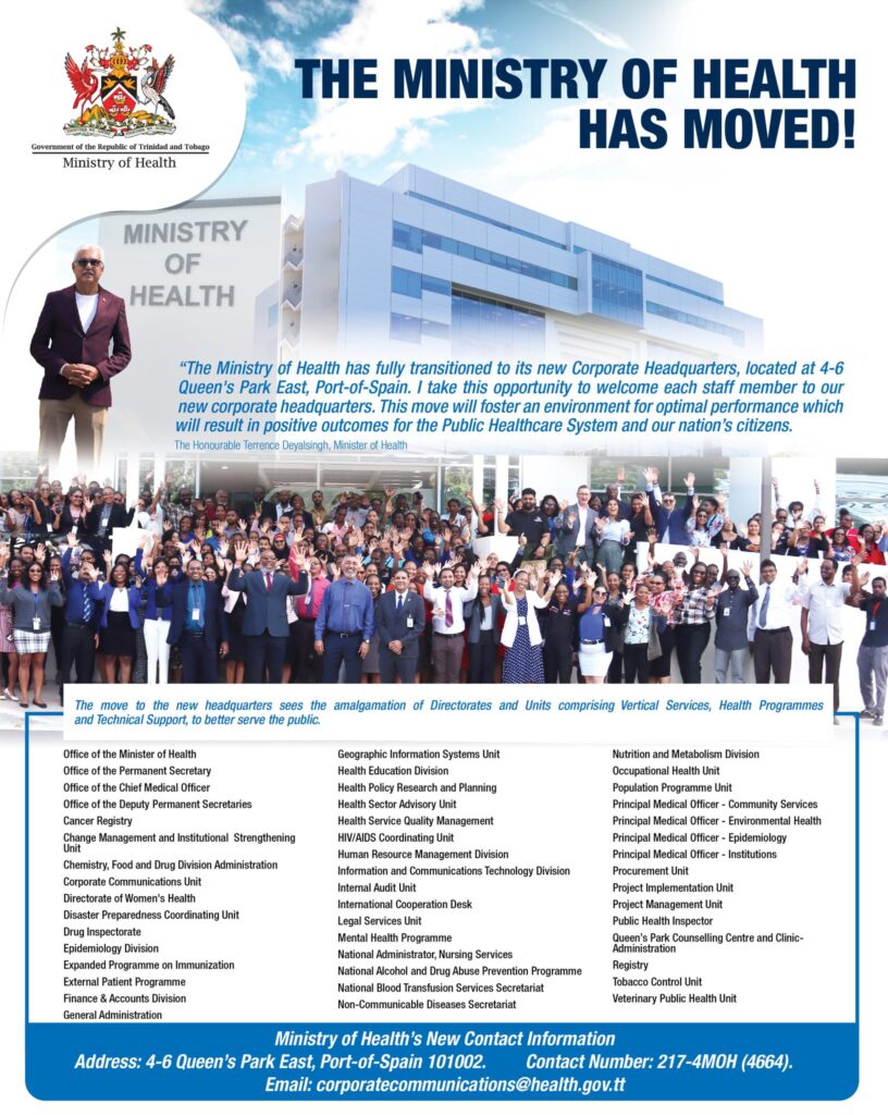 The Ministry of Health has officially moved into its new Head Office ...